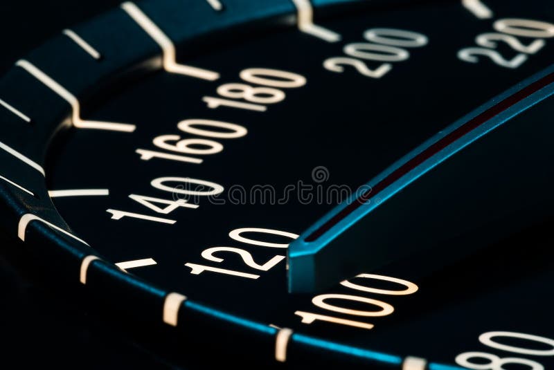 Speedometer Needle Pointing at 120 Speed Limit on Dashboard Stock ...