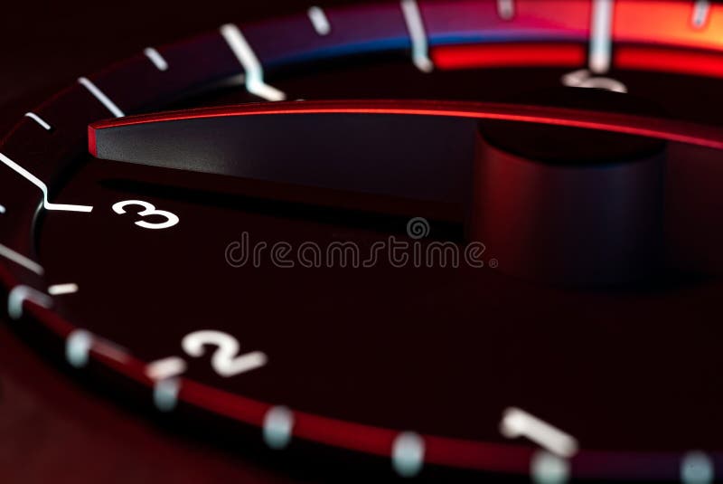 Speedometer Needle Pointing To Three on Dashboard Displaying Speed and ...