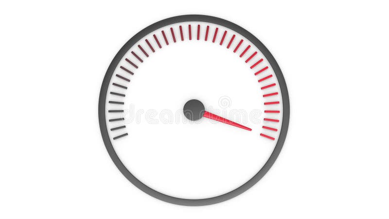 Speedometer Needle Reaching Maximum Value Stock Video - Video of ...