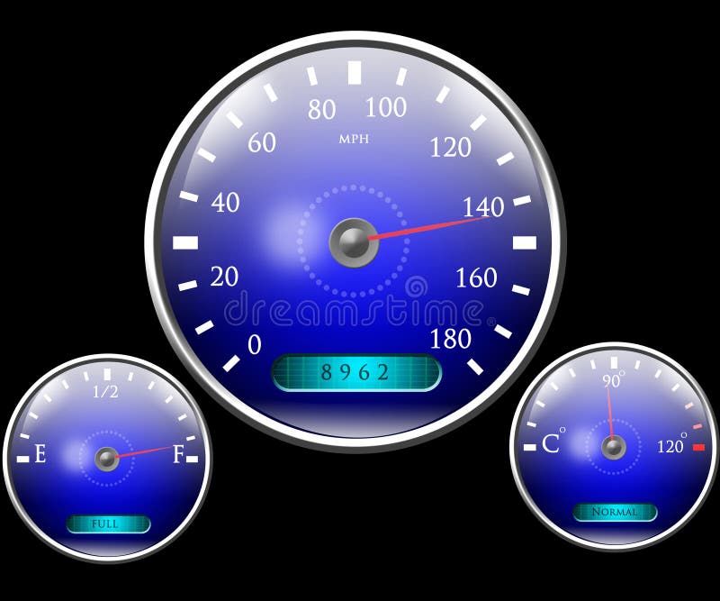 Car dashboard Blue dials stock photo. Image of auto, board - 2691010