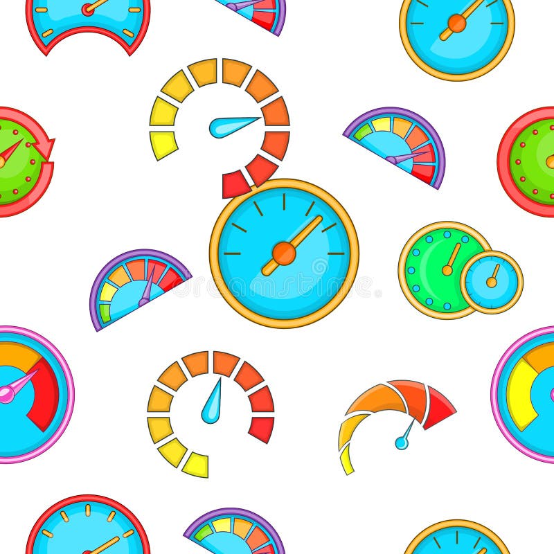 Speedometer Pattern, Cartoon Style Stock Vector - Illustration of ...