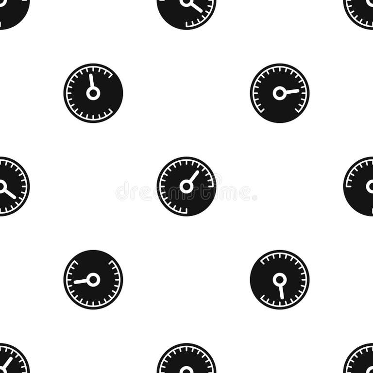 Speedometer Pattern Seamless Black Stock Vector - Illustration of dial ...