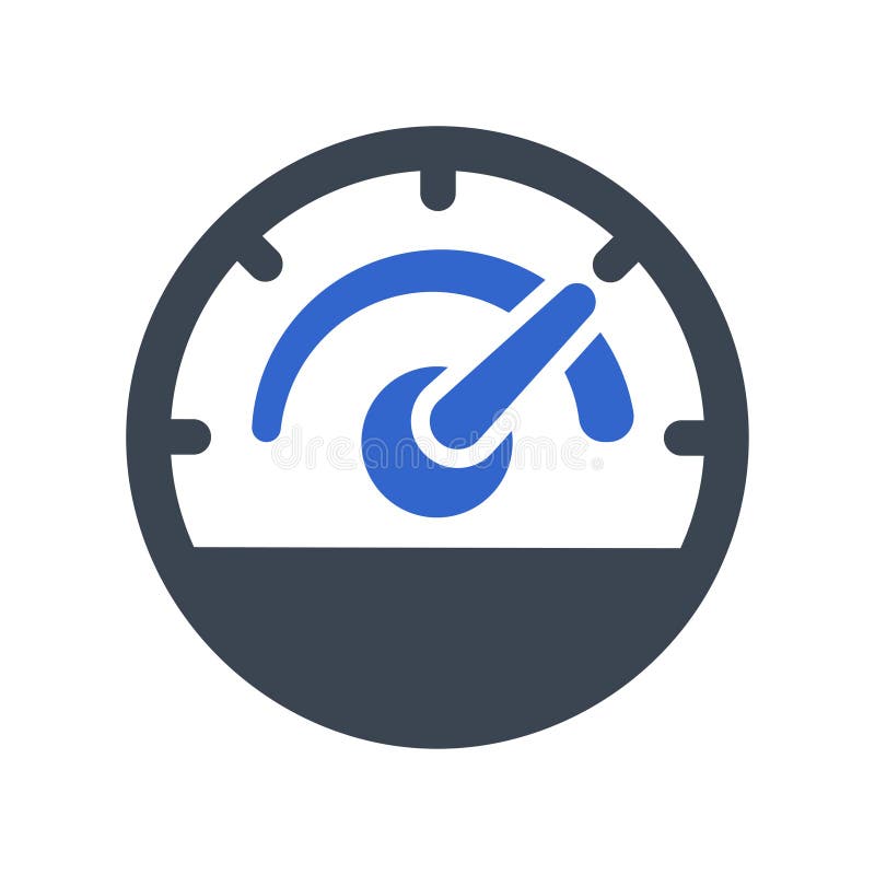 Speedometer, Performance Icon Vector Design Template. Editable Stroke ...