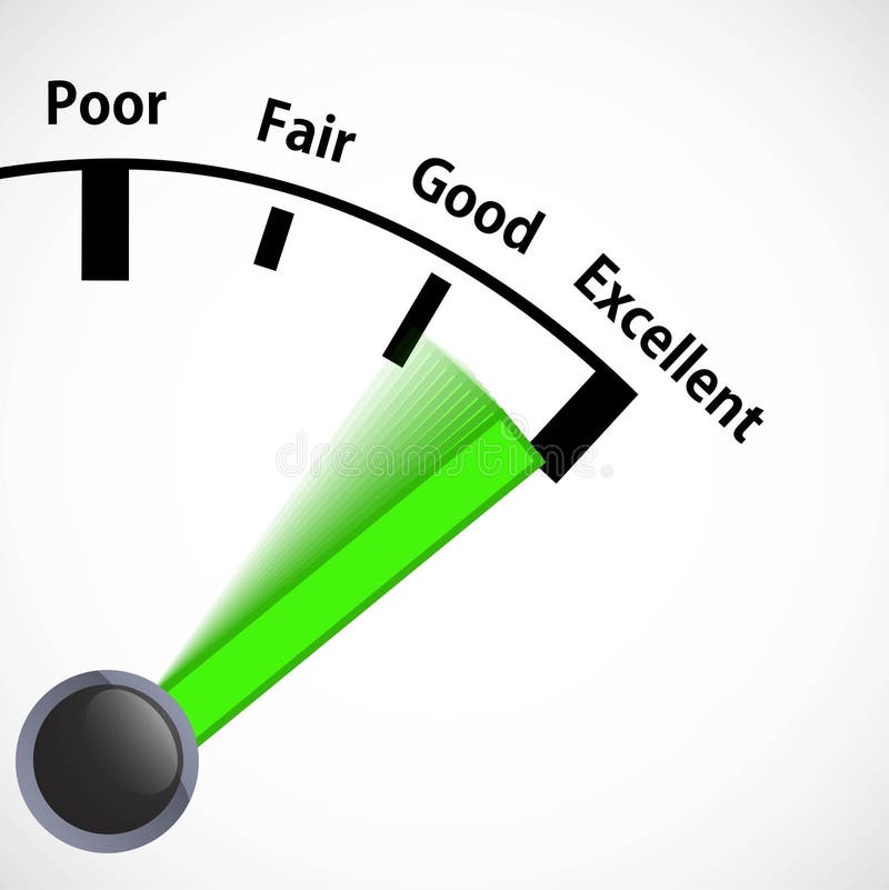 Speedometer for Performance Review or Evaluation Stock Vector ...