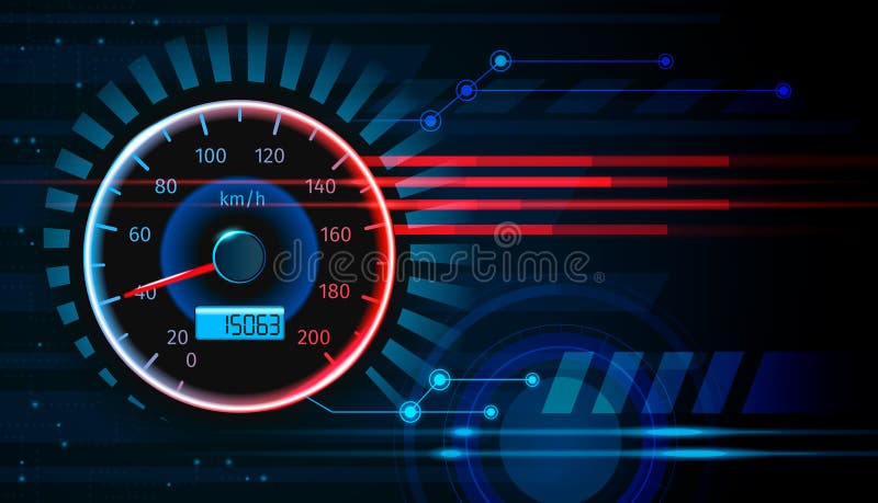 Speedometer Realistic Set stock illustration. Illustration of ...