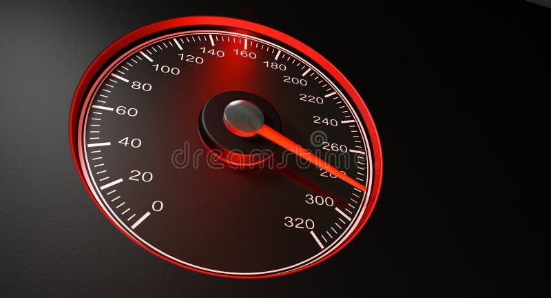 Speedometer Fast Speed stock illustration. Illustration of backlit ...