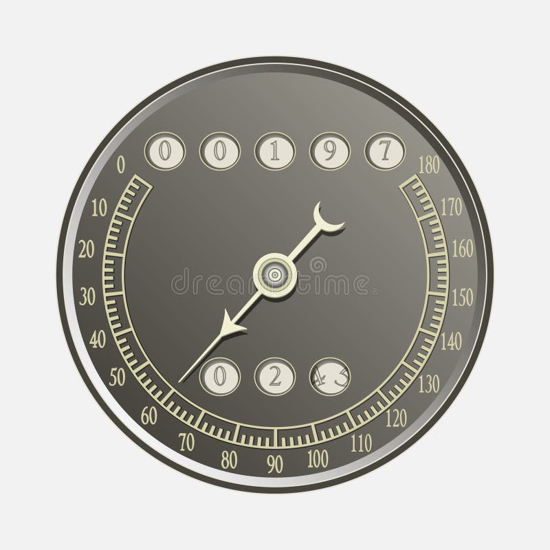 Speedometer in Retro Style - Vector Illustration Stock Vector ...