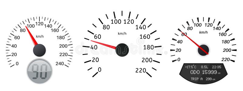 Speedometer Scales on White Background Stock Vector - Illustration of ...