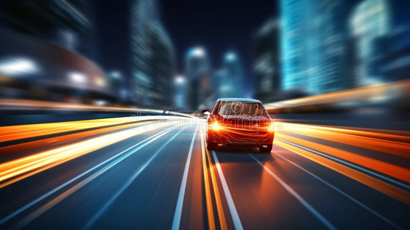Speedometer Scoring High Speed in Fast Motion Blur Stock Illustration ...