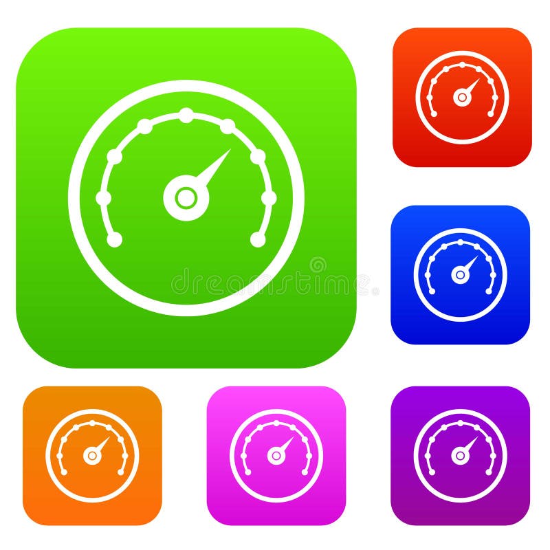 Speedometer set collection stock vector. Illustration of measure - 97983456