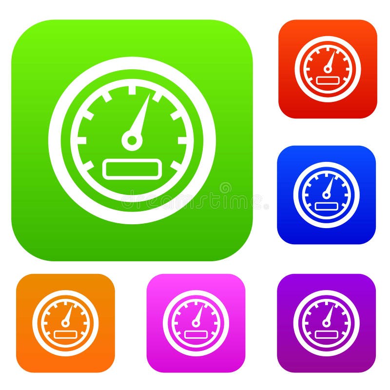 Speedometer set collection stock vector. Illustration of meter - 98401013