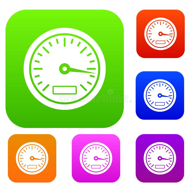Speedometer set collection stock vector. Illustration of control - 98979885