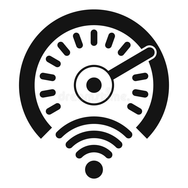Speedometer Showing Internet Speed Wifi Icon Vector Stock Illustration ...