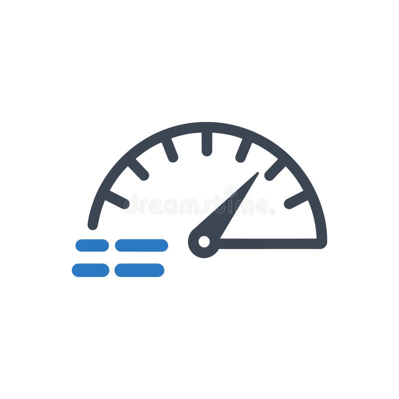 Speedometer Slow Icon stock vector. Illustration of slow - 361691118