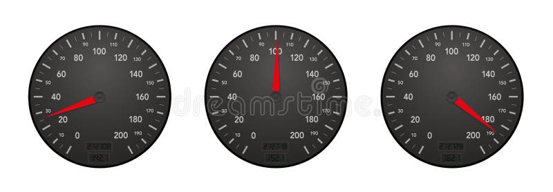 Speedometers with Slow and Fast Download Stock Vector - Illustration of ...