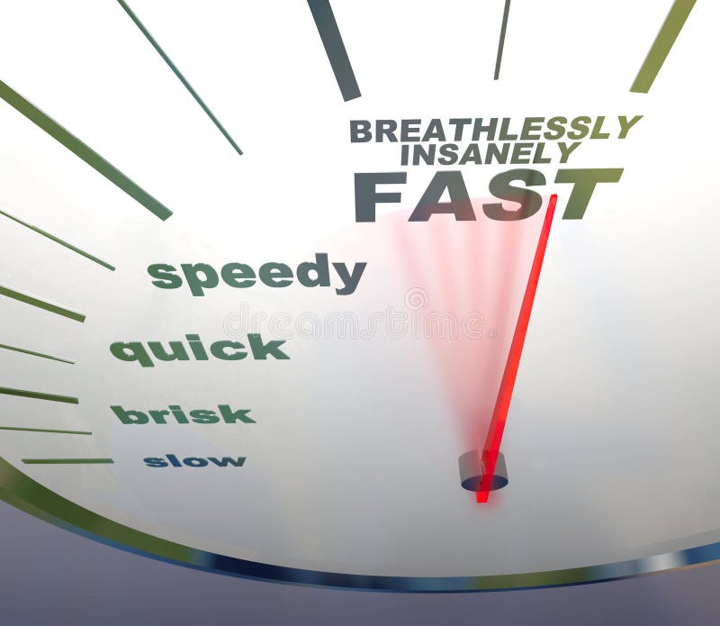 Speedometer - Racing To 100 MPH Stock Illustration - Illustration of ...