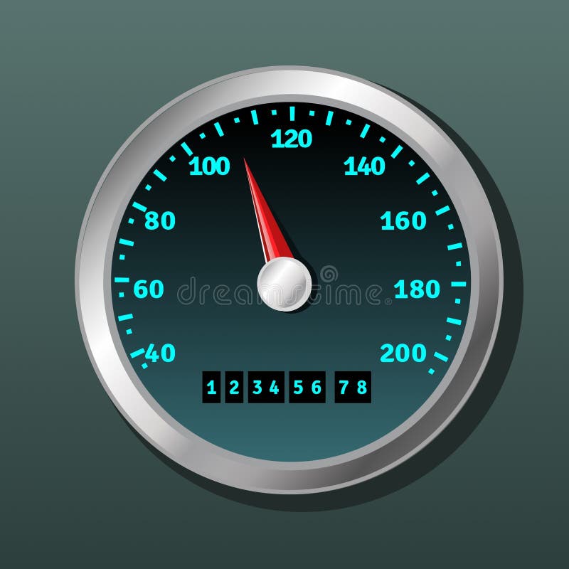 Speedometer Speed. Fast Driving by the Driver Stock Vector ...