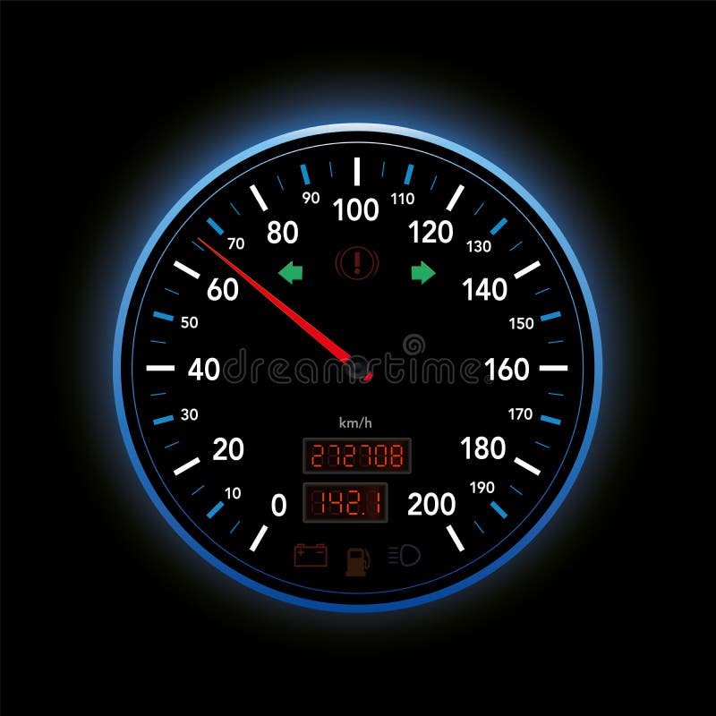 Speedometer Speed Meter Motor Vehicle Technology Instrument Stock ...