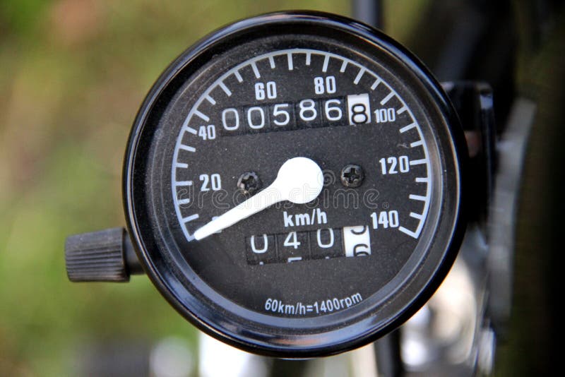 Speedometer Speed on a New Sport Bike Stock Photo - Image of ...