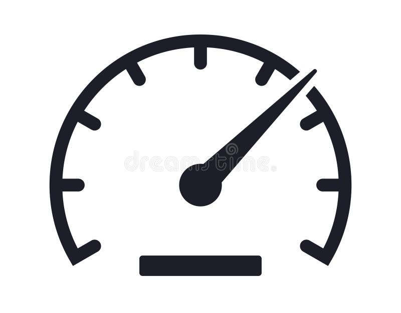 High Speed and Low Speed Tacho Symbol Performance Tachometer Icon Stock ...