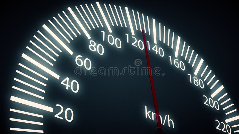 Speedometer Speeds Up and Down Stock Video - Video of gauge, high ...