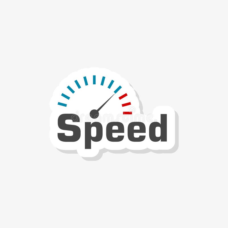 Speed meter icon or logo stock illustration. Illustration of arrow ...