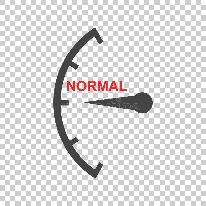 Normal Level Risk Gauge Vector Icon. Normal Fuel Illustration on Stock ...