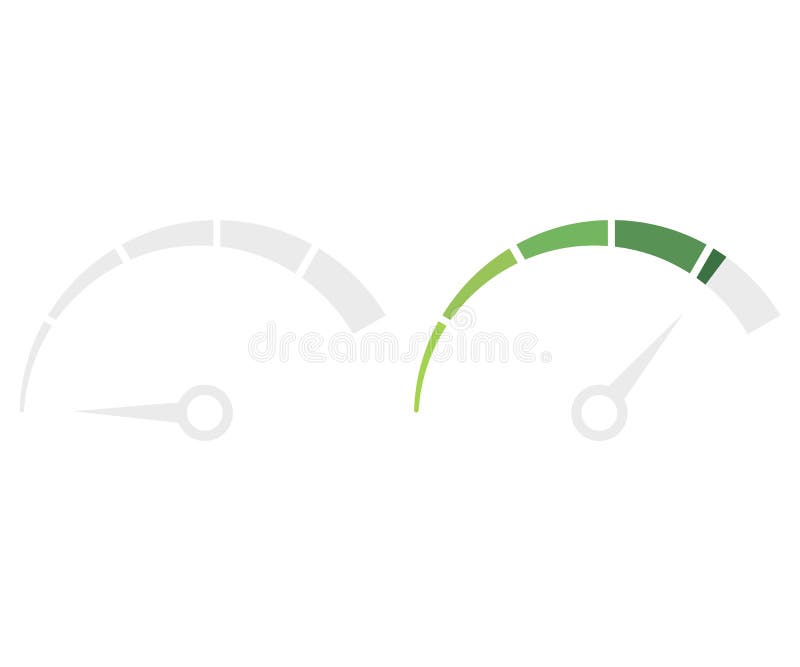 Speedometer, Tachometer, Rev Counter Icons. Performance Measurement ...
