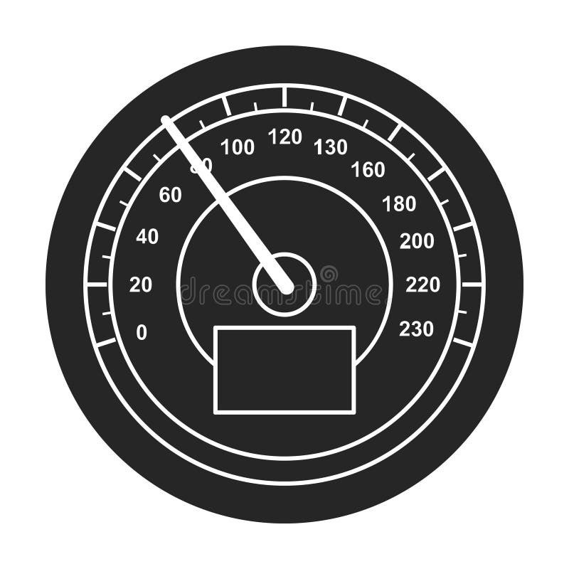 Speedometer Vector Icon.Black Vector Icon Isolated on White Background ...
