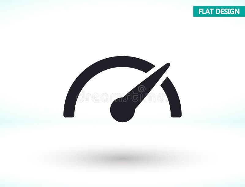 Speedometer Vector Icon , Lorem Ipsum Flat Design Stock Illustration ...