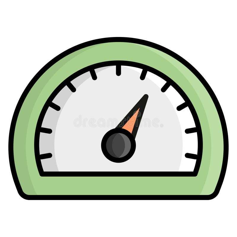 Speedometer Vector Icon, Speed Indicator Stock Vector - Illustration of ...