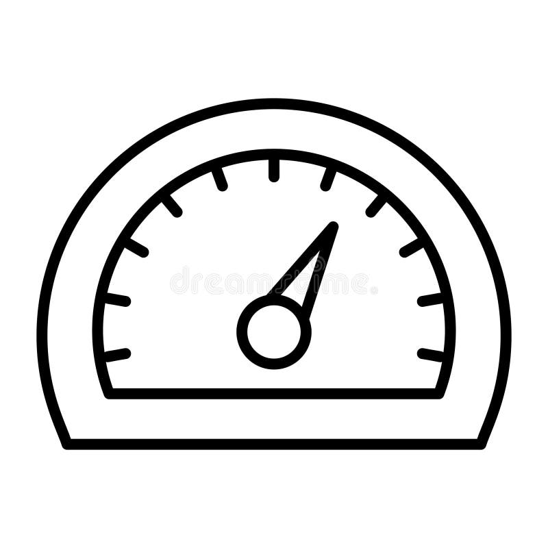 Speedometer Vector Icon, Speed Indicator Stock Vector - Illustration of ...