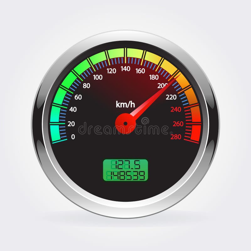 Speedometer stock vector. Illustration of motorized, gauge - 51799673