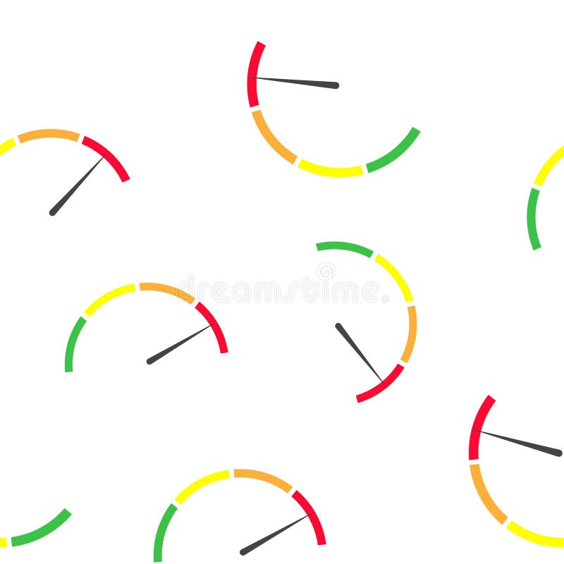 Speedometer Vector Seamless Pattern on a White Background Stock Vector ...