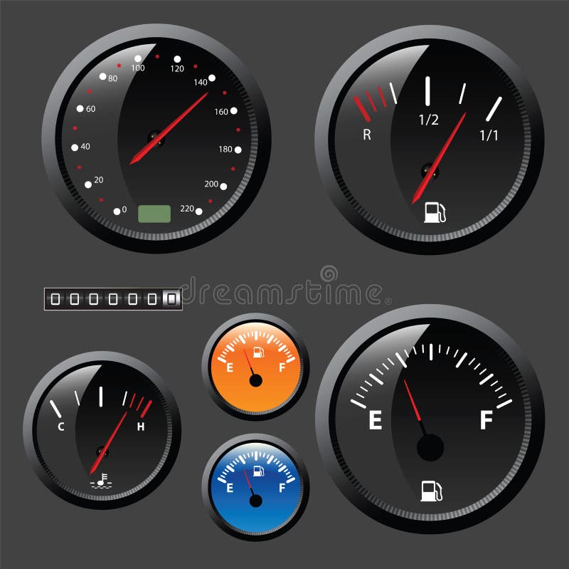 Speedometer vector set stock vector. Illustration of meter - 9072615