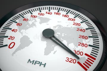 Speedometer and world map stock illustration. Illustration of ...
