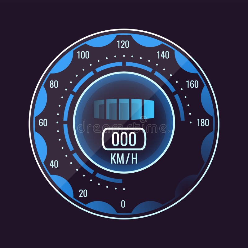 Speedometer Zero Speed Indication Dashboard Stock Vector - Illustration ...