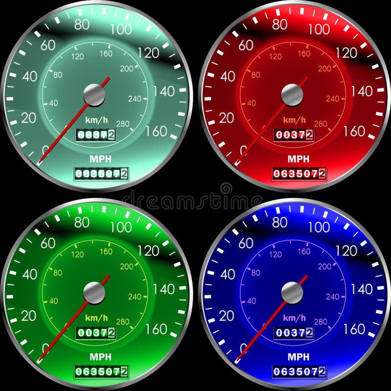 Flight Instruments - 2D - Airspeed Indicator Stock Illustration ...