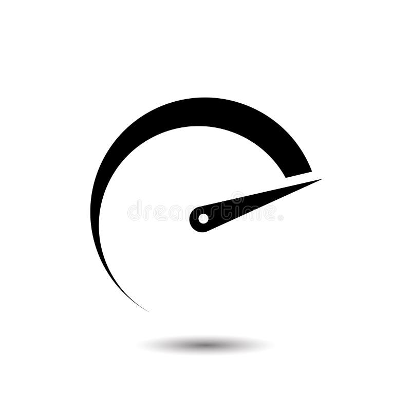 Speedometers Icon Set. Four Positions, Low, Middle, High, Speed Dial ...