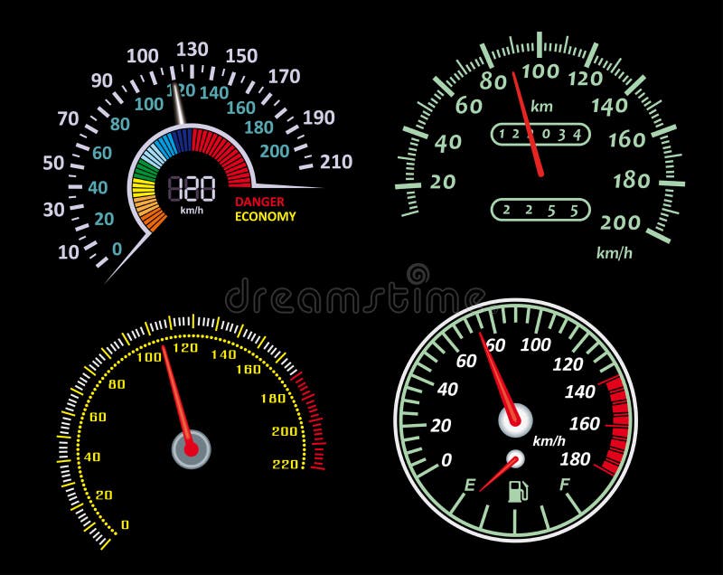 Speedometers stock vector. Illustration of meter, extreme - 24647068