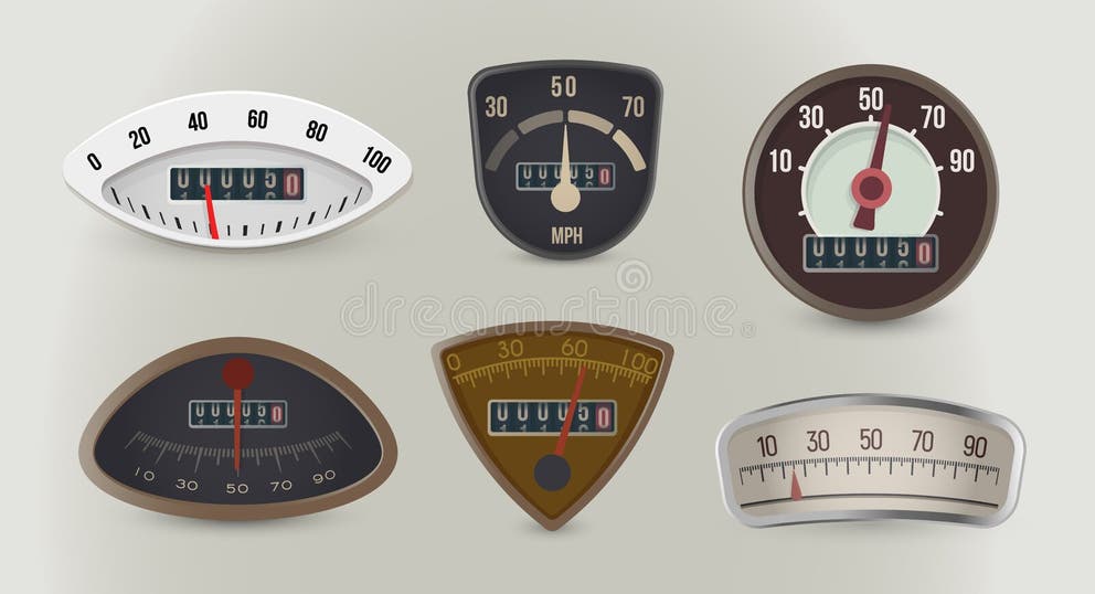 Realistic Odometer Indicators Stock Illustrations – 21 Realistic ...