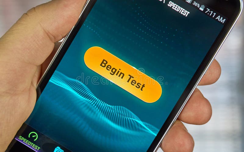 Speedtest mobile app. editorial stock image. Image of ookla - 68718919