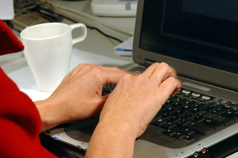 Speedy Typist stock photo. Image of keyboard, work, rapid - 148938