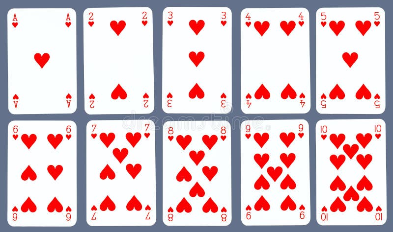 Speelkaarten - Harten stock illustratie. Illustration of patroon - 16905821