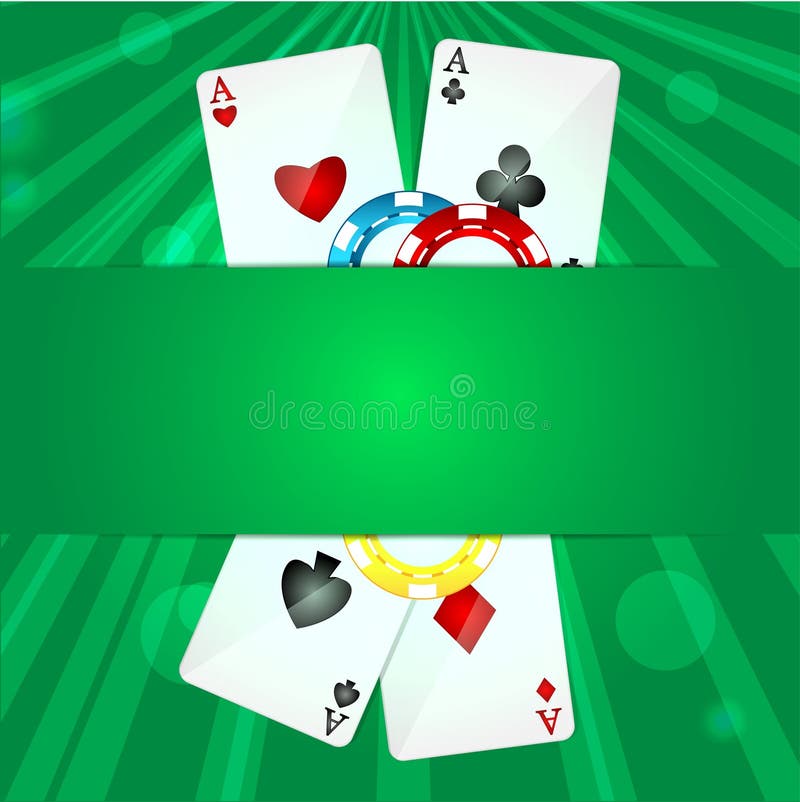 Spela kort och pokerchiper vektor illustrationer. Illustration av ...