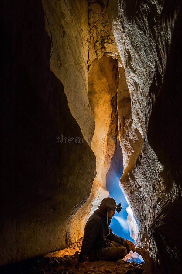 Cave exploration adventure stock photo. Image of accomplishment - 63378668