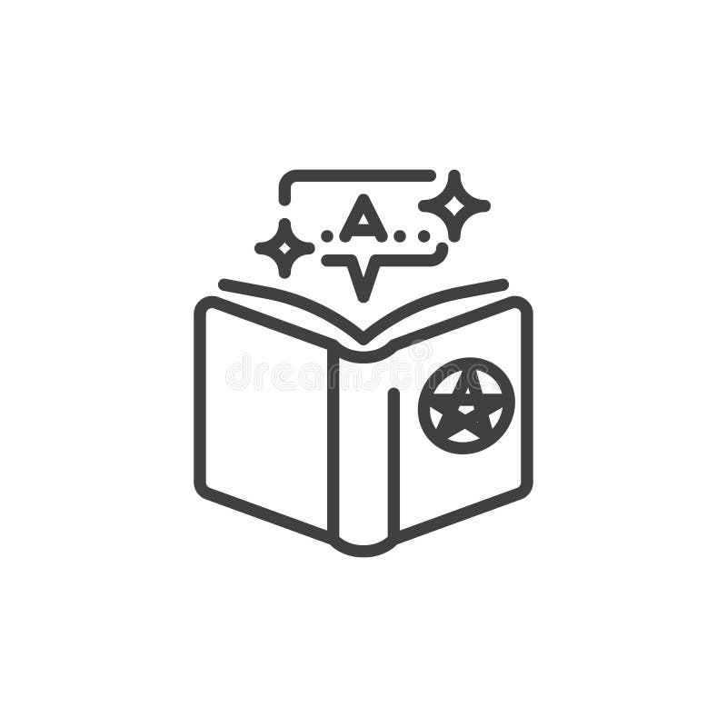 Magic Spell Book Vector Icon Stock Illustration - Illustration of solid, symbol: 287334281