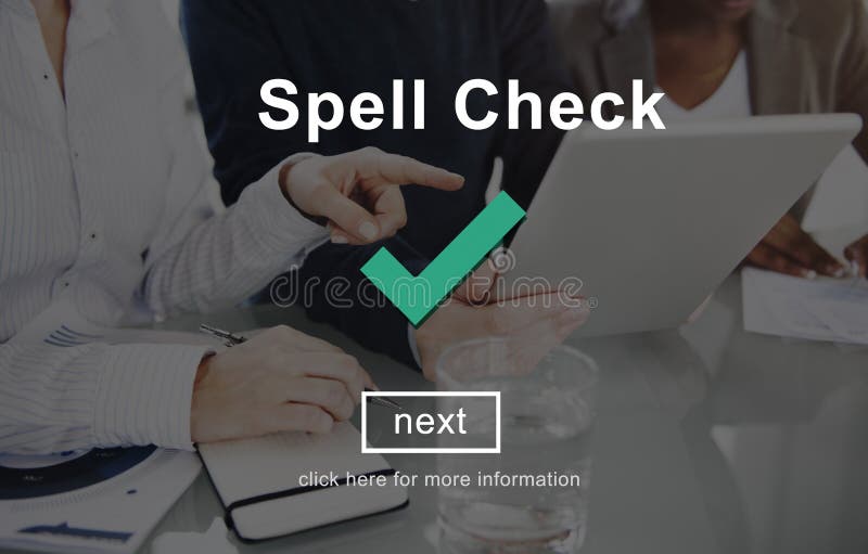 Spell Check Right Correctly Accuracy Concept Stock Photo - Image of ...