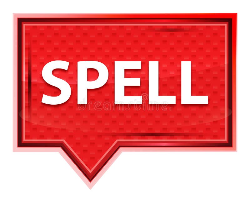 Spell Misty Rose Pink Banner Button Stock Illustration - Illustration ...