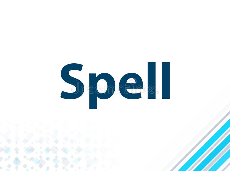 Spell Modern Flat Design Blue Abstract Background Stock Illustration ...
